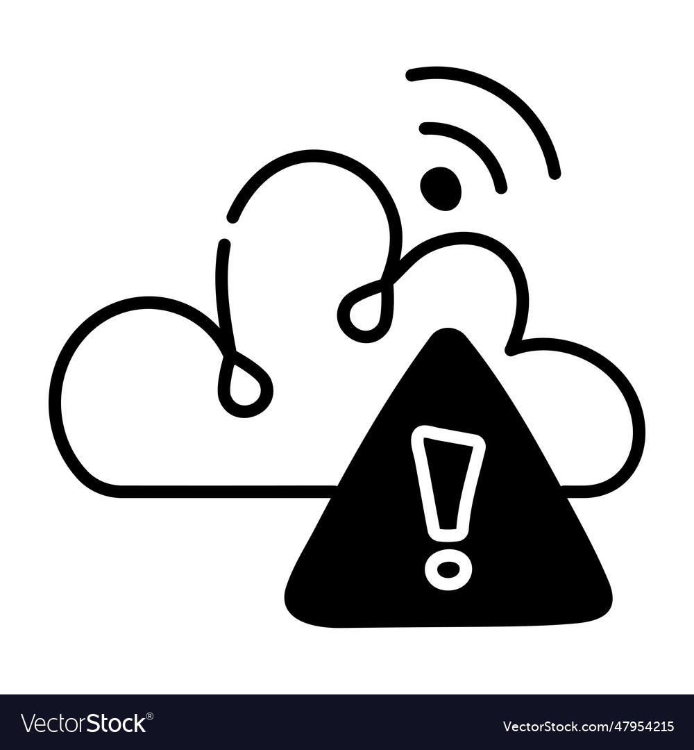 Cloud error Royalty Free Vector Image - VectorStock
