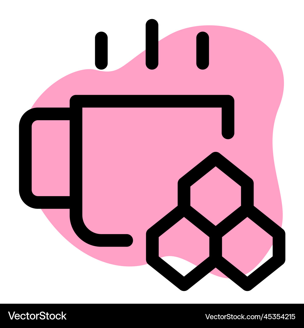 Delicious honey tea light icon set Royalty Free Vector Image