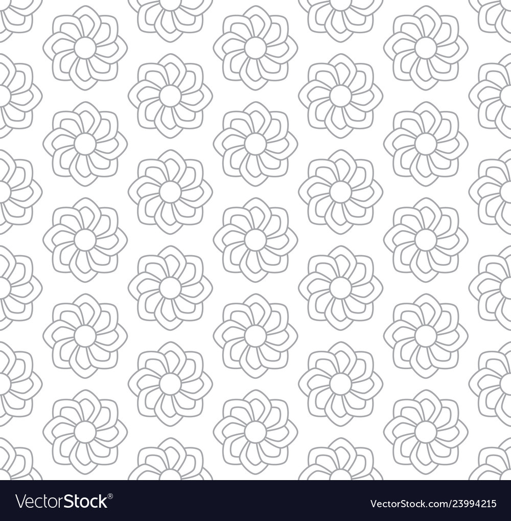 Gray floral pattern seamless for backdrop Vector Image