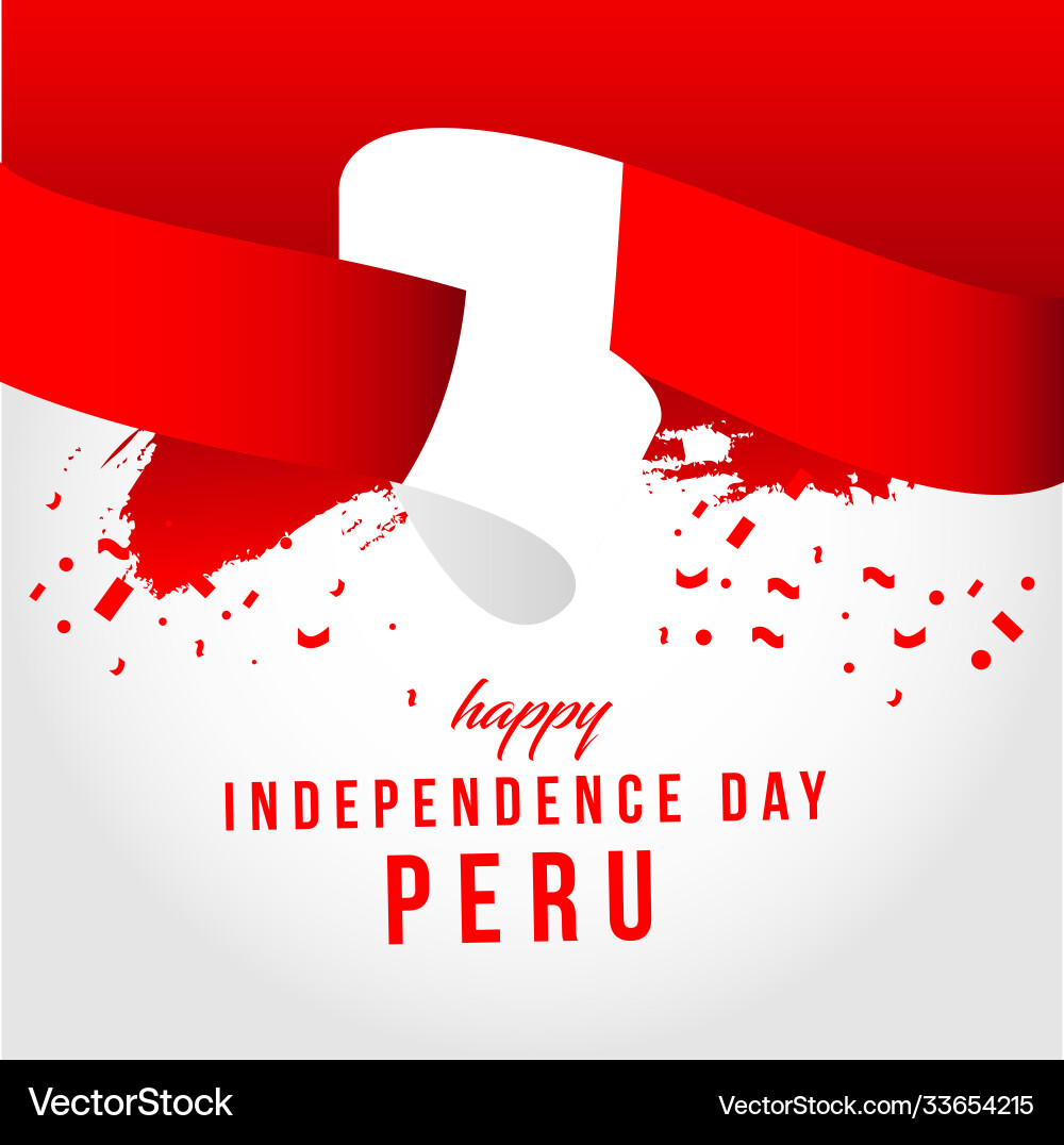 Happy peru independent day template design Vector Image