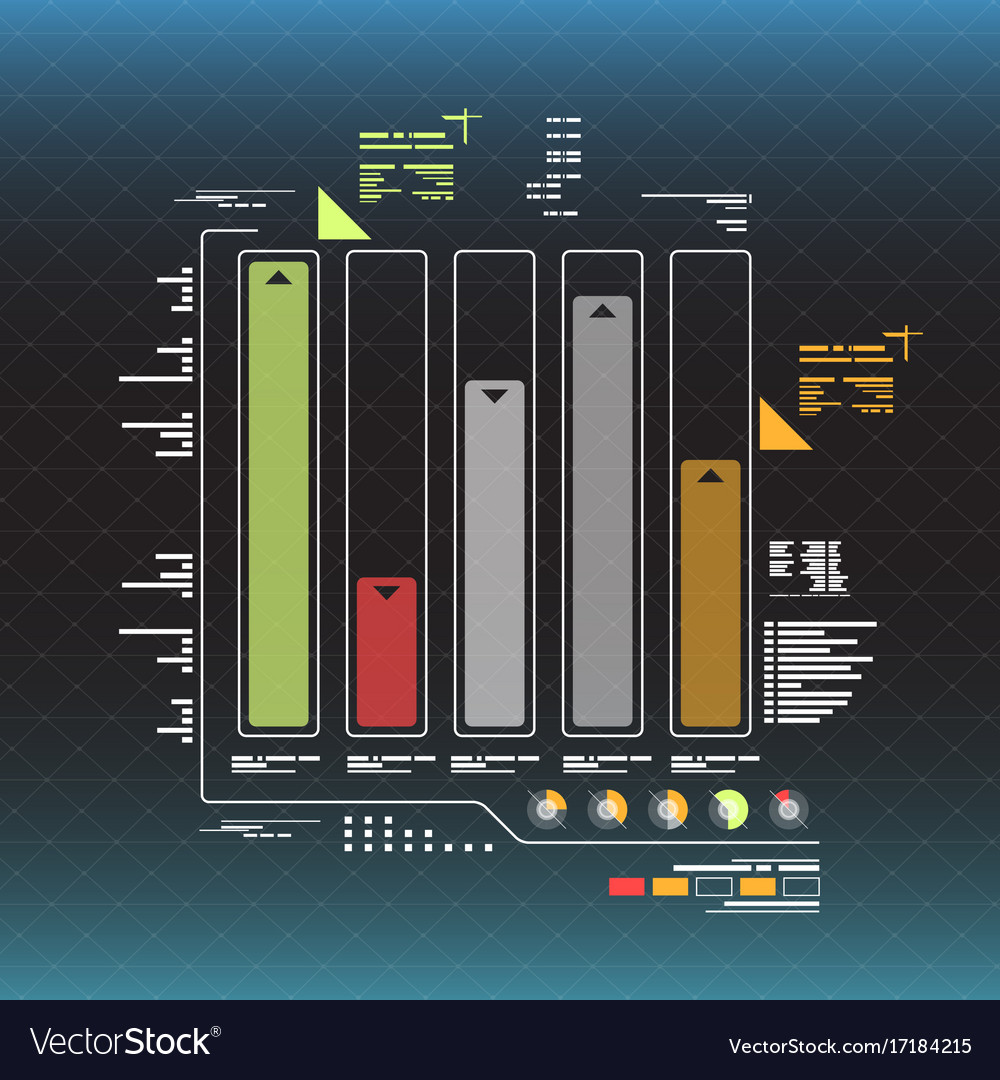 Info graphic elements futuristic user interface Vector Image