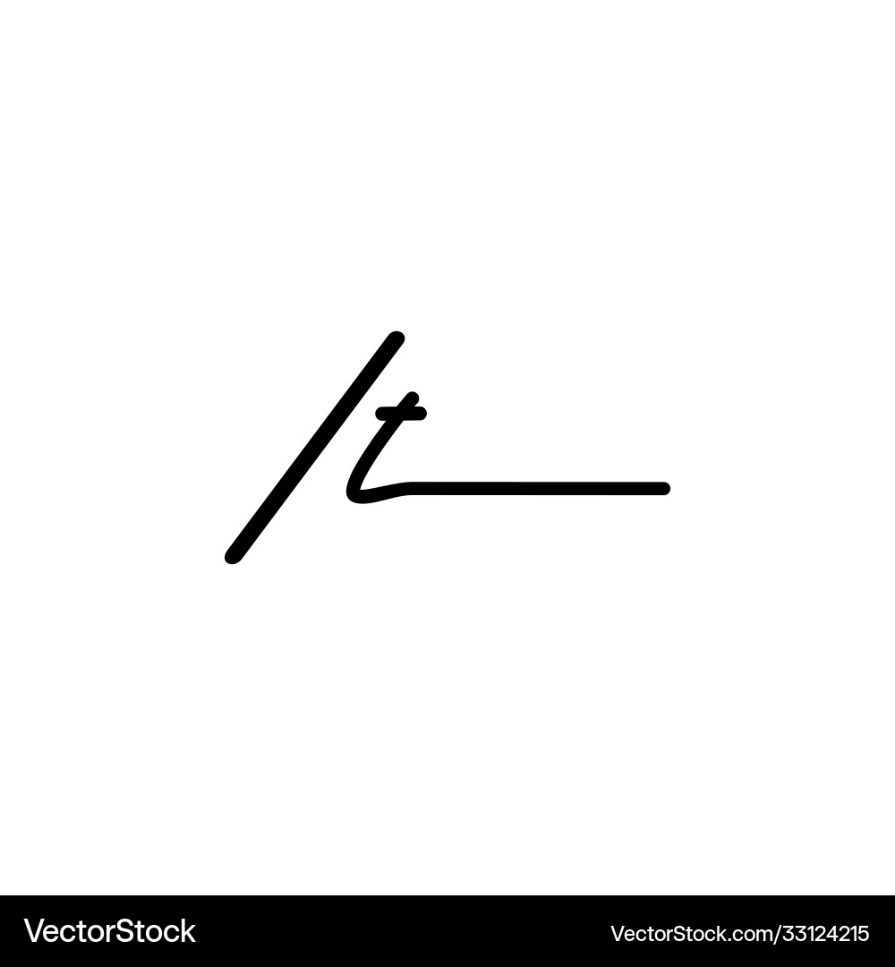 Letter it signature logo template Royalty Free Vector Image
