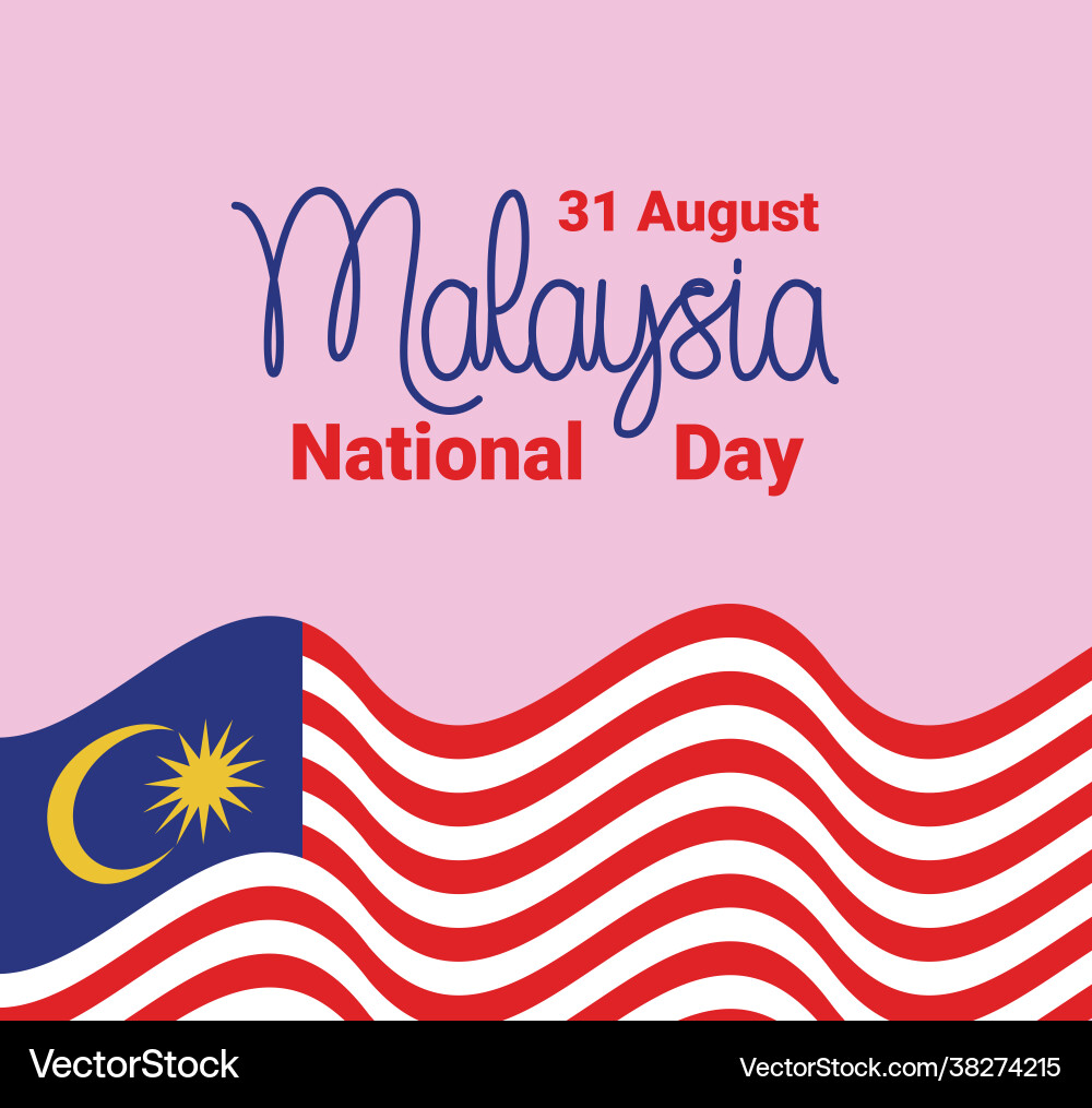 Malaysia merdeka poster Royalty Free Vector Image