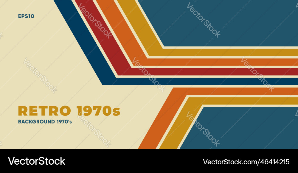 Minimal retro background with colorful stripes Vector Image