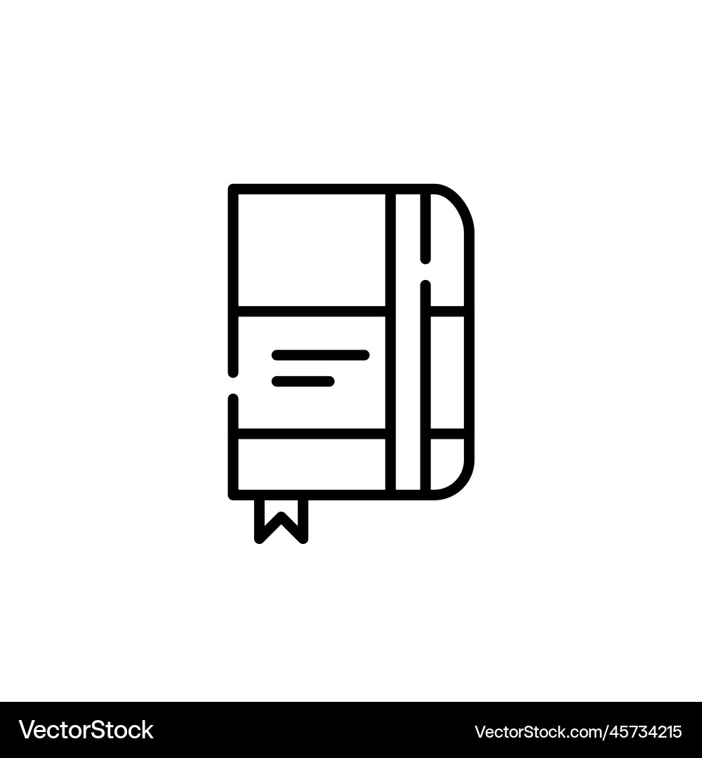 Planner notebook icon paper office supplies Vector Image
