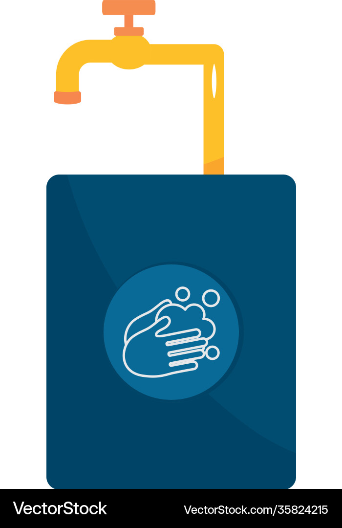 Portable handwashing sink icon flat style Vector Image