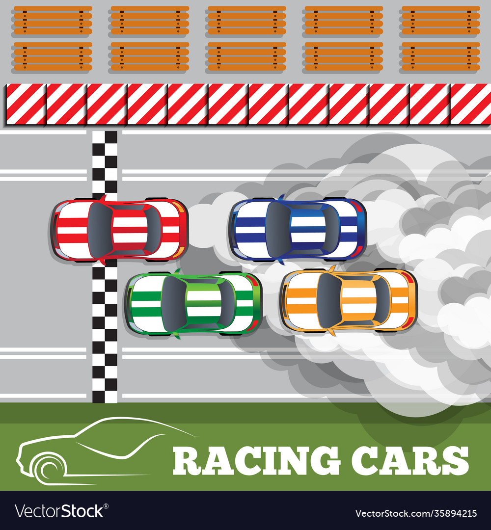 Racing cars Royalty Free Vector Image - VectorStock