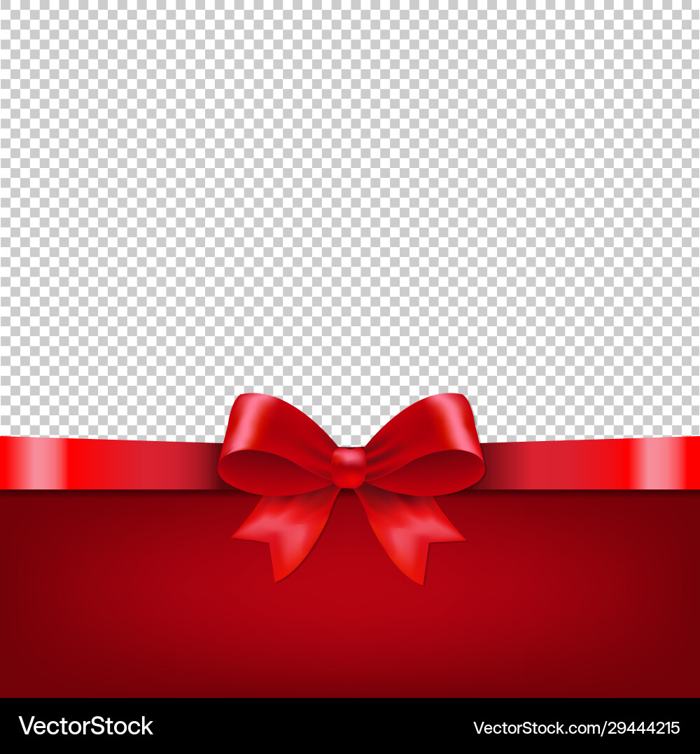 Red ribbon isolated transparent background Vector Image