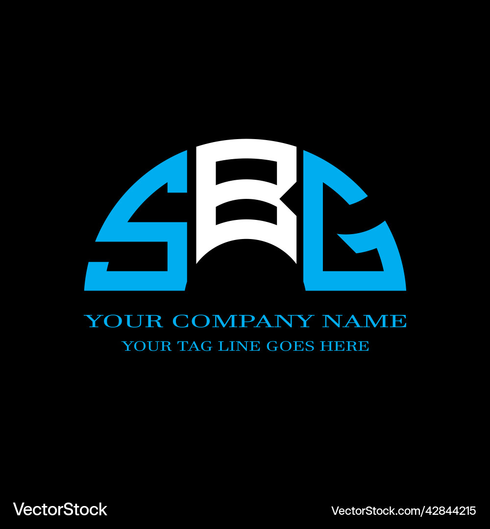 Sbg letter logo creative design with graphic Vector Image