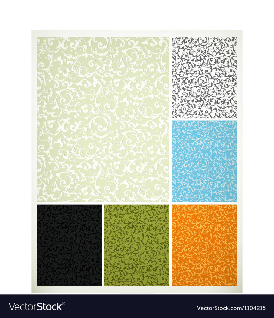 Seamless pattern set Royalty Free Vector Image