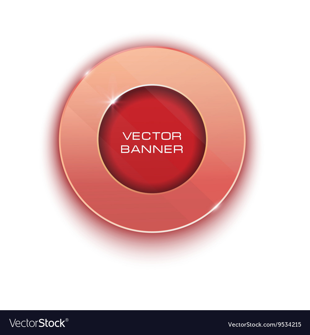 Shiny button with metallic elements design Vector Image