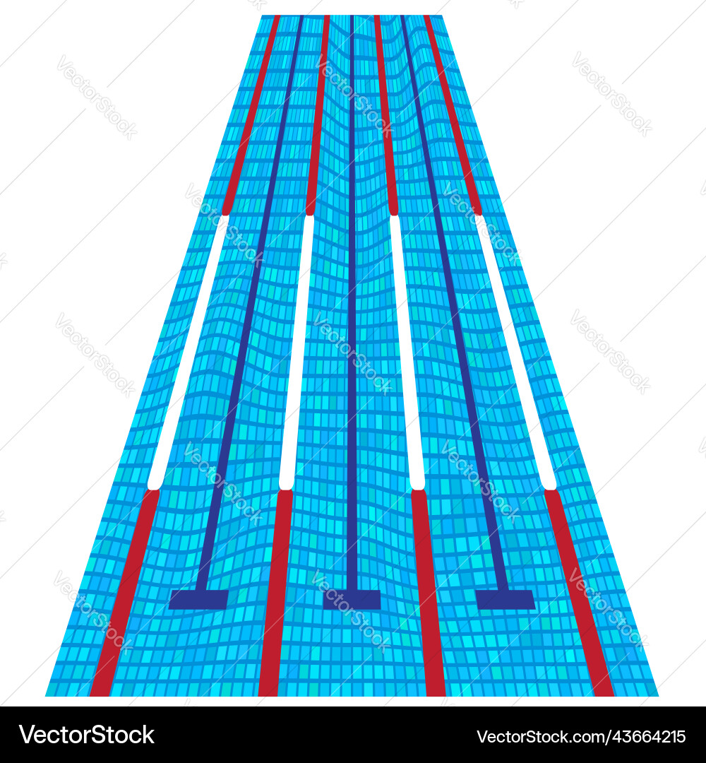 Sport swimming pool texture transparent wave Vector Image