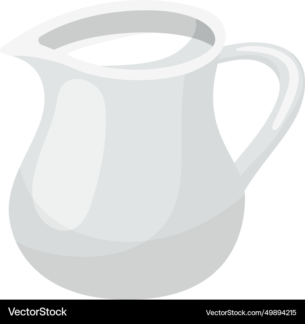 White ceramic pitcher isolated on background Vector Image