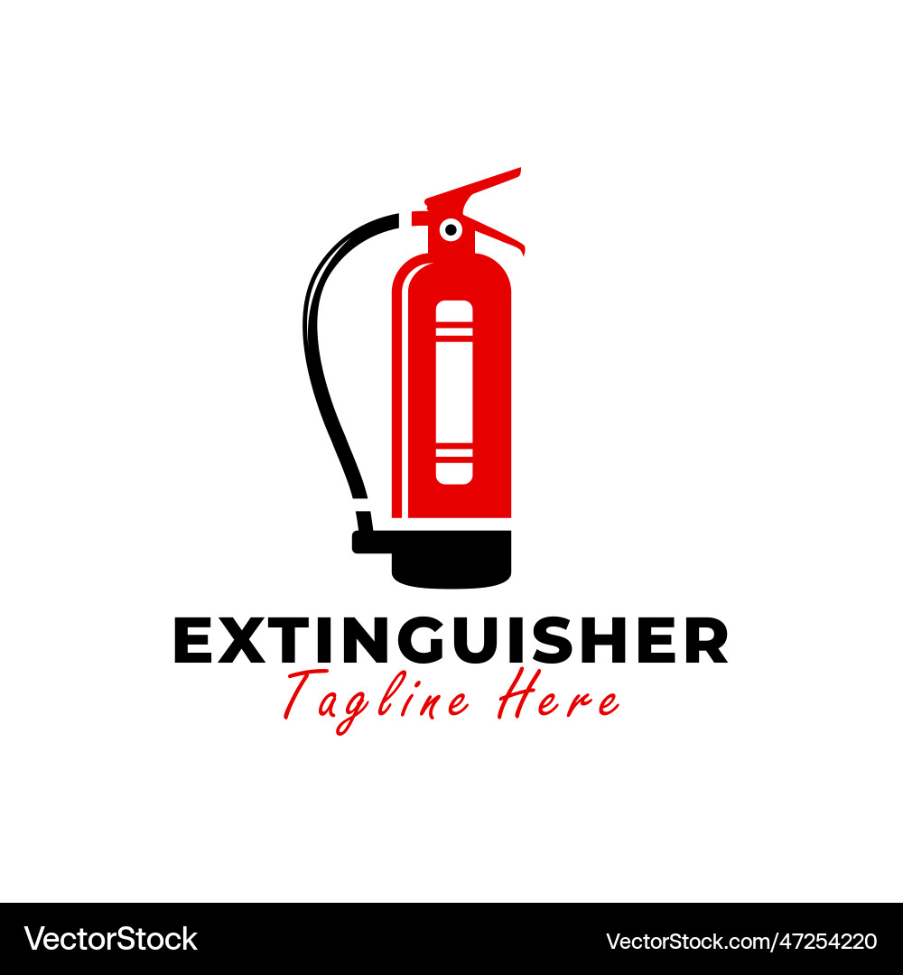 Fire extinguisher canister logo Royalty Free Vector Image