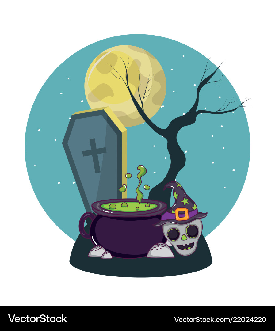 Halloween scary cartoons Royalty Free Vector Image