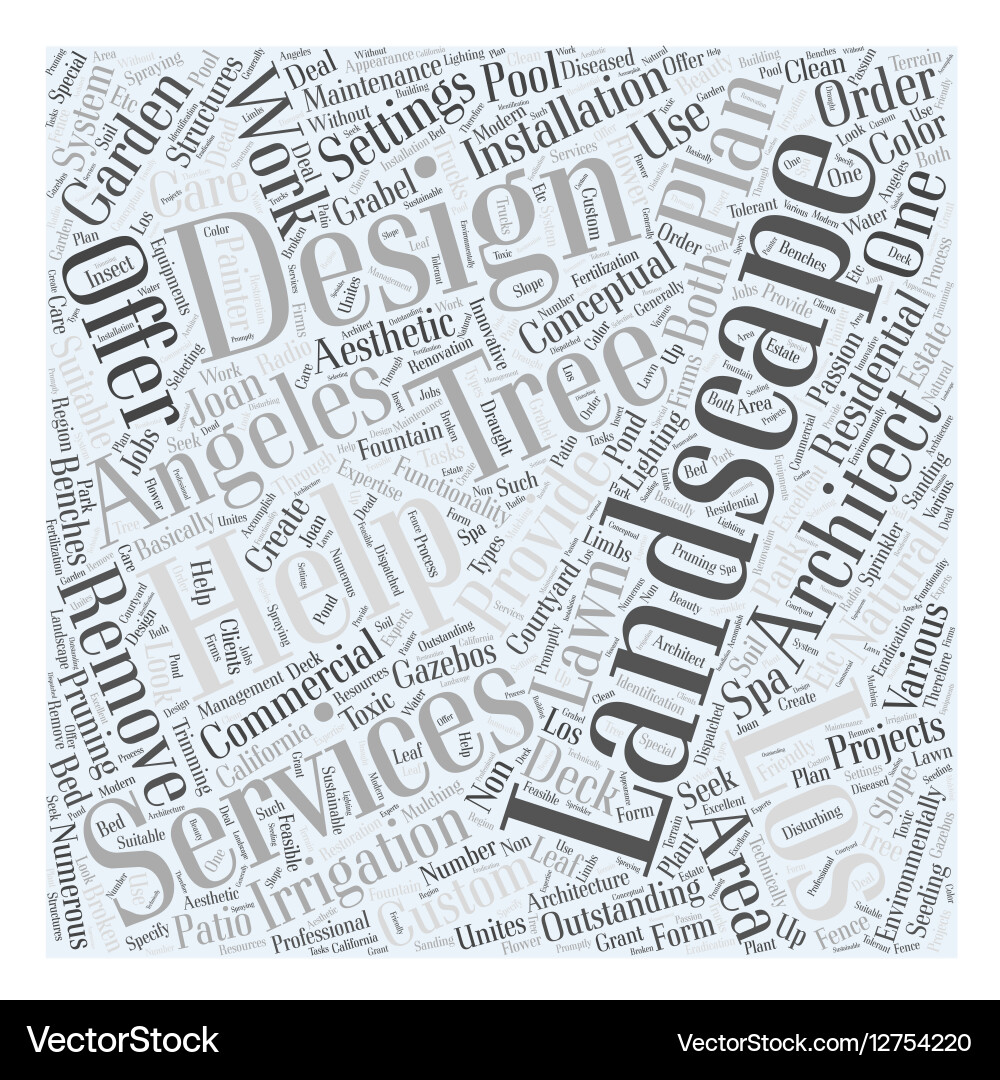 Landscape architect Los Angeles Word Cloud Concept