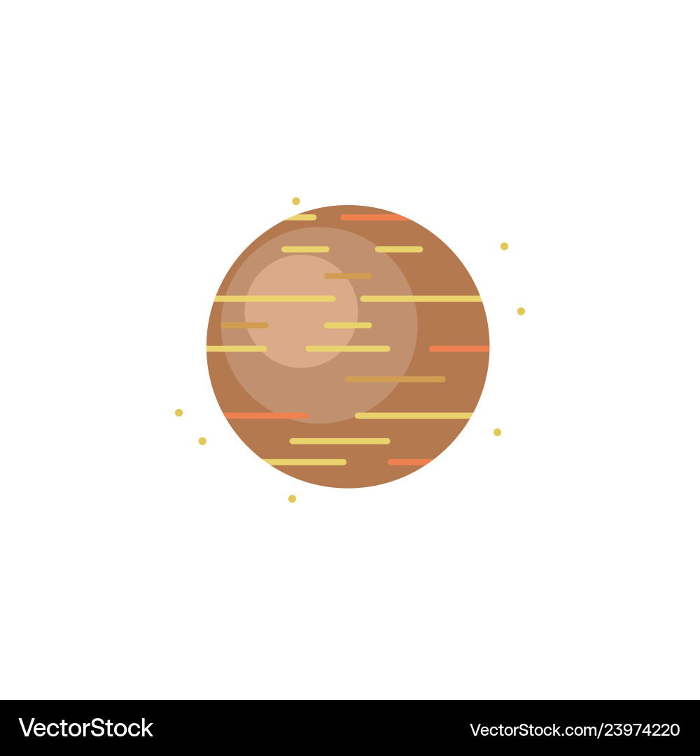Mars colored icon element of space signs Vector Image