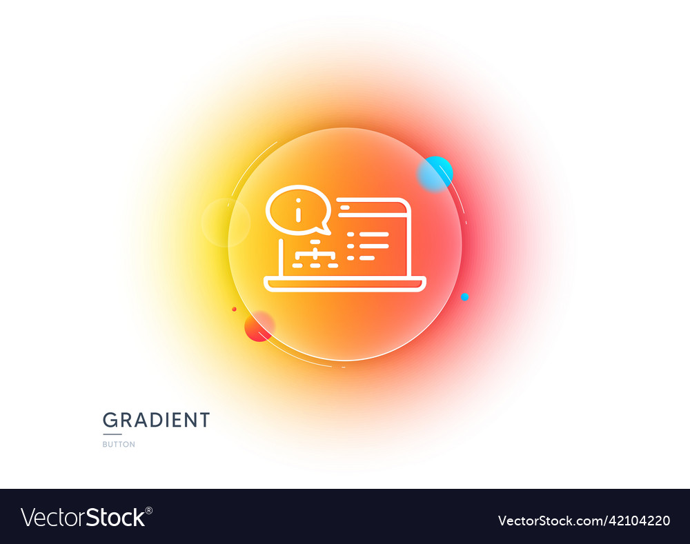 Online documentation line icon technical Vector Image