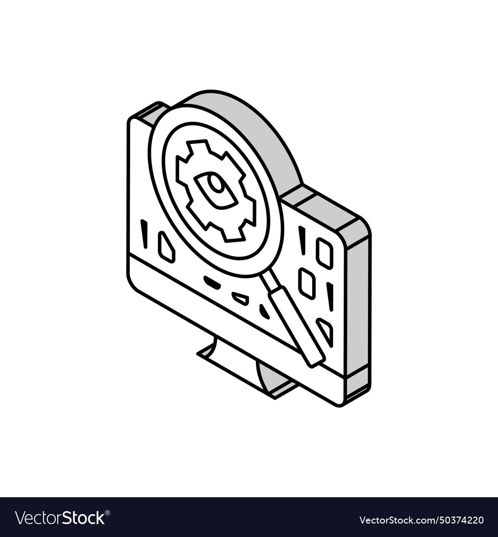 Open source software isometric icon Royalty Free Vector