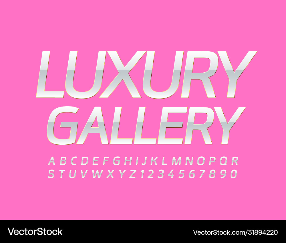 Premium banner luxury galley white font Royalty Free Vector