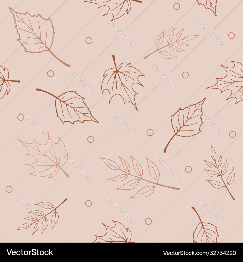 Seamless pattern abstract autumn elements Vector Image