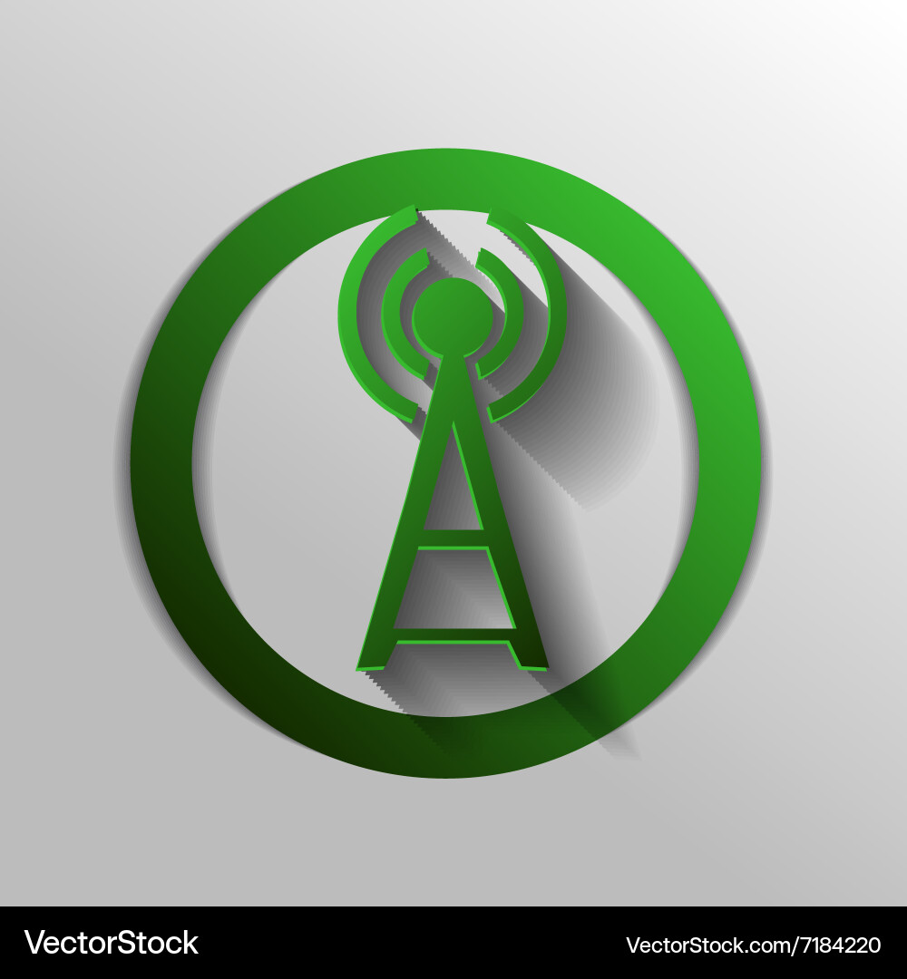 Tower wi-fi Royalty Free Vector Image - VectorStock