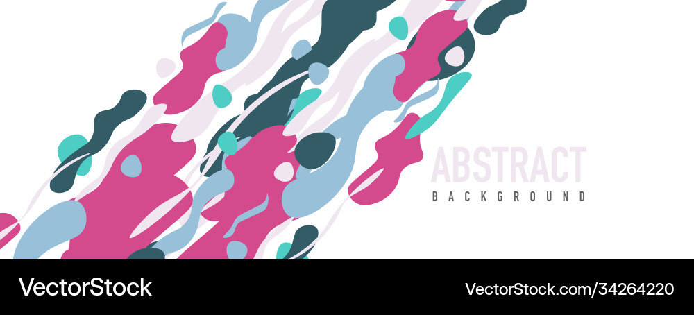 Trendy liquid style shapes abstract design Vector Image