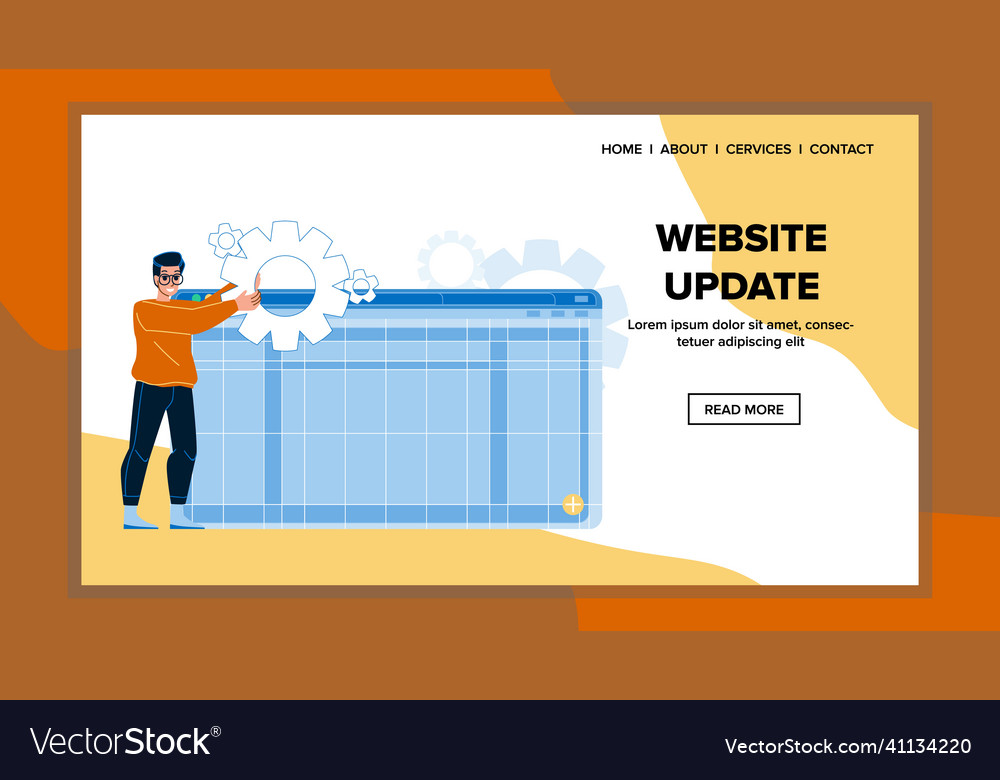 Website update Royalty Free Vector Image - VectorStock