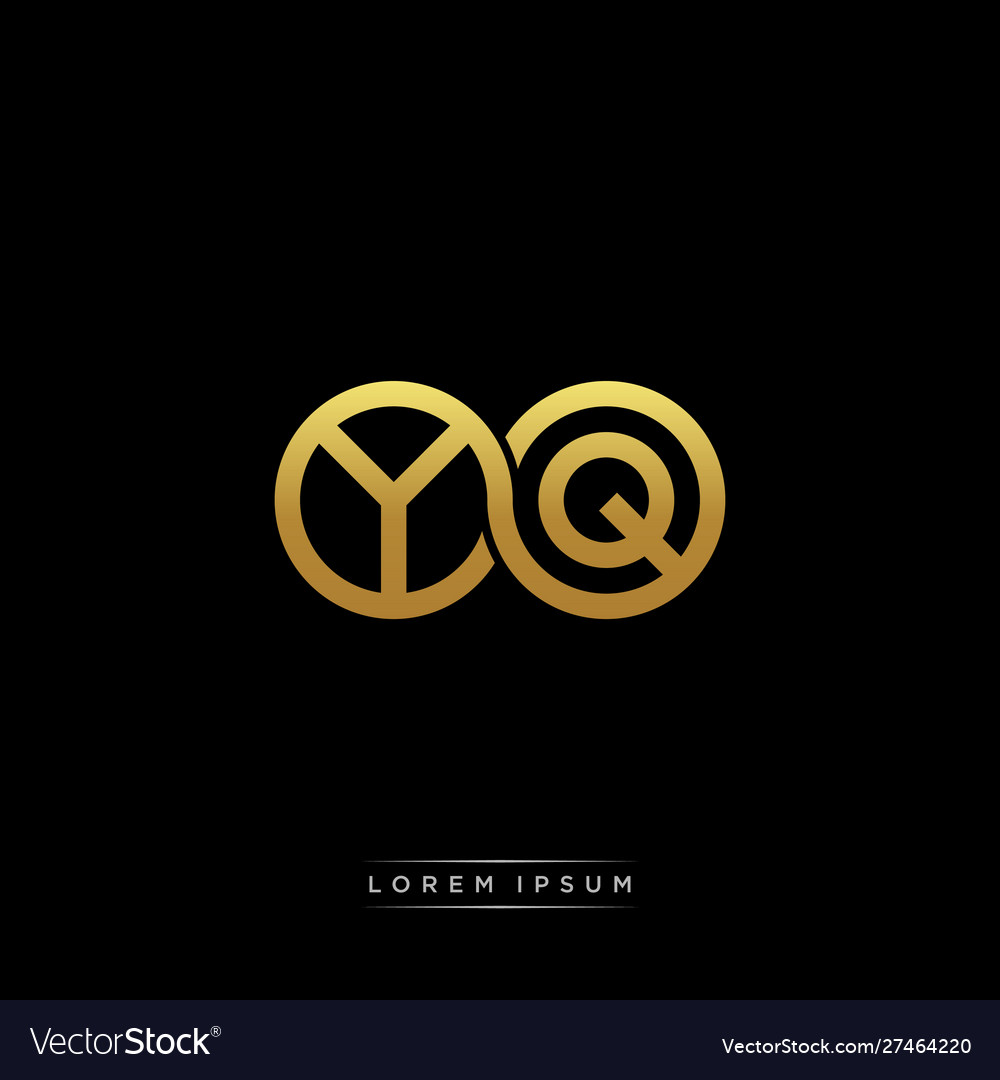 Yq initial letter linked circle capital monogram Vector Image