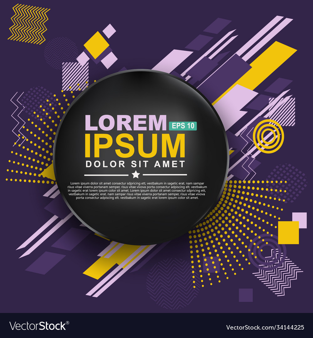 Abstract circle geometric pattern design Vector Image