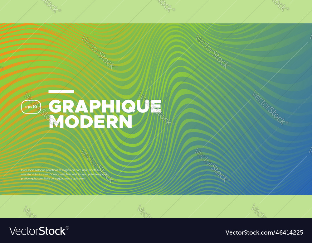 Background with wavy gradient stripes Royalty Free Vector