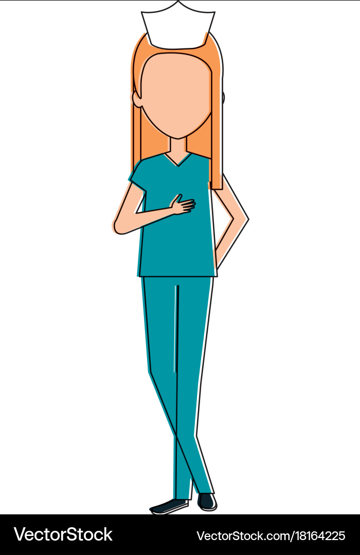 Beautiful nurse avatar character Royalty Free Vector Image