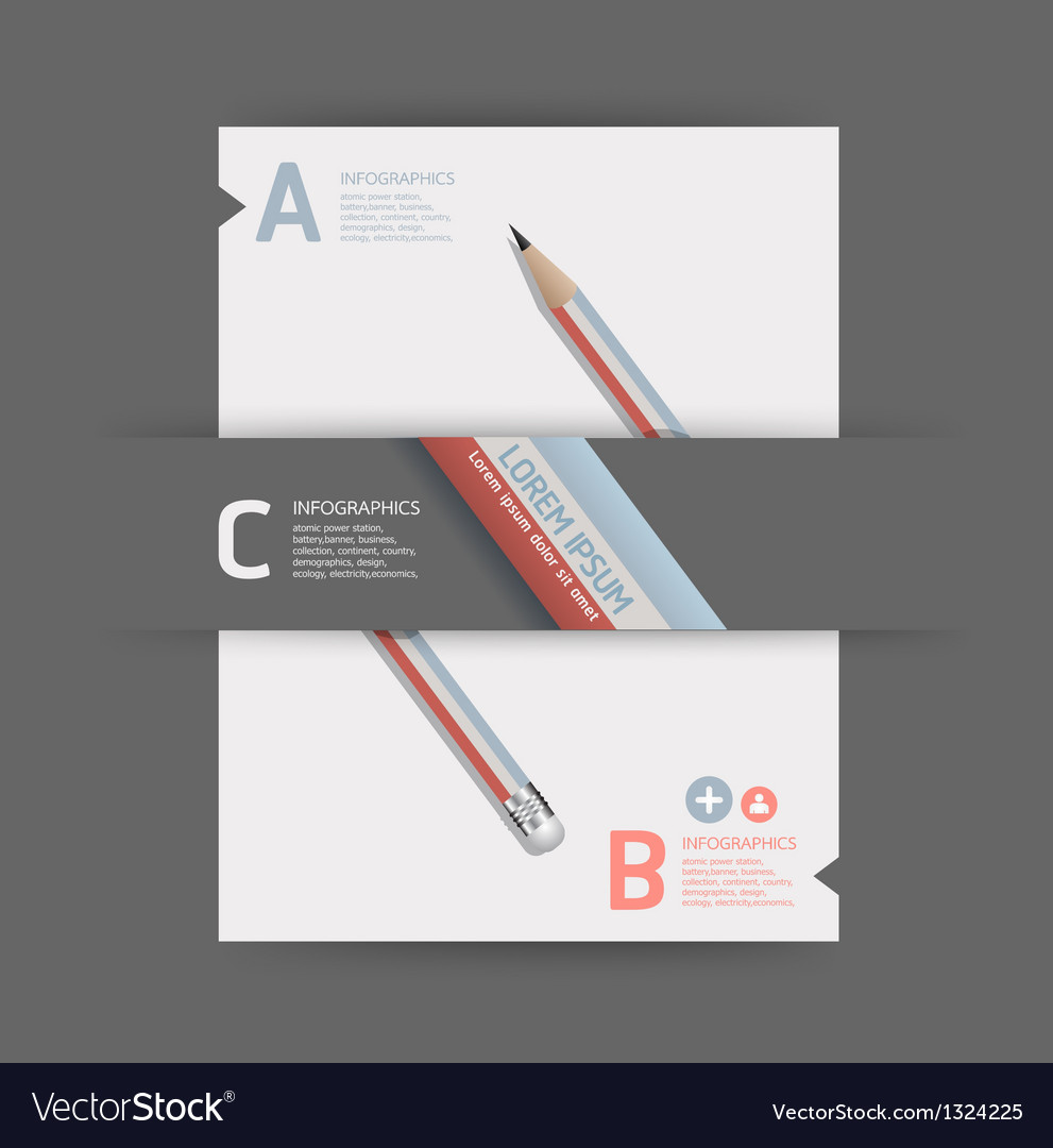 Creative Template with pencil banner Royalty Free Vector
