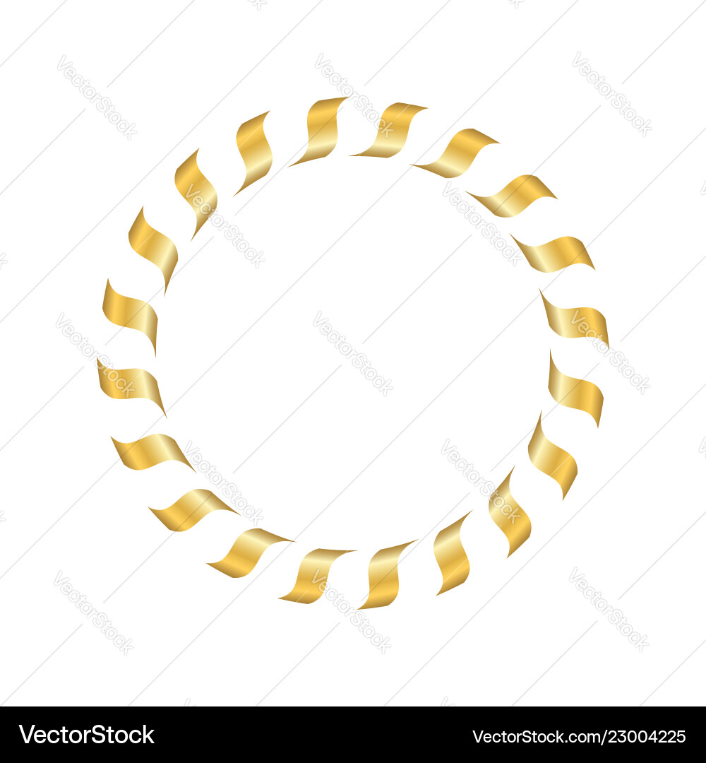 Gold ring isolated on white background golden Vector Image