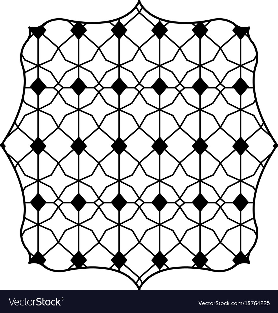 Isolated pattern frame design Royalty Free Vector Image