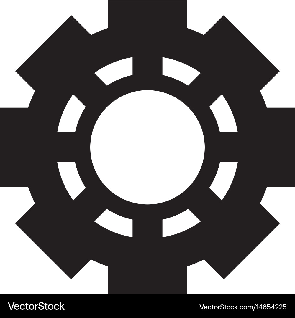 Machinery gear isolated icon Royalty Free Vector Image