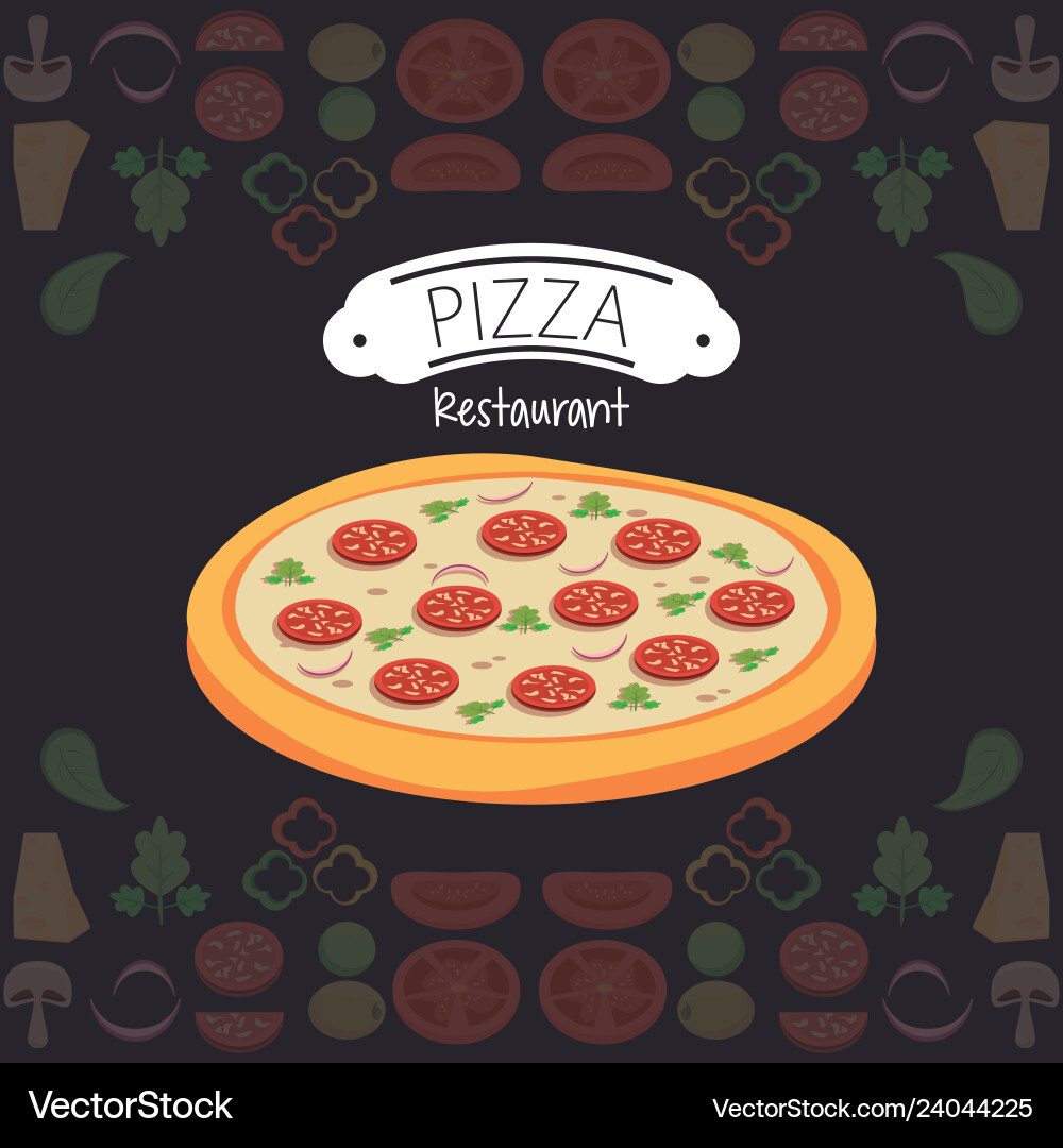 Pizza restaurant fast food Royalty Free Vector Image