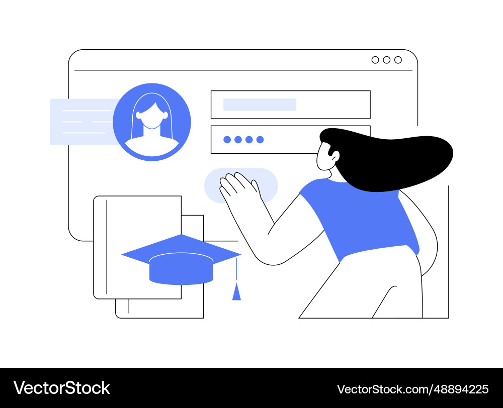 Signing up for a course isolated cartoon Vector Image