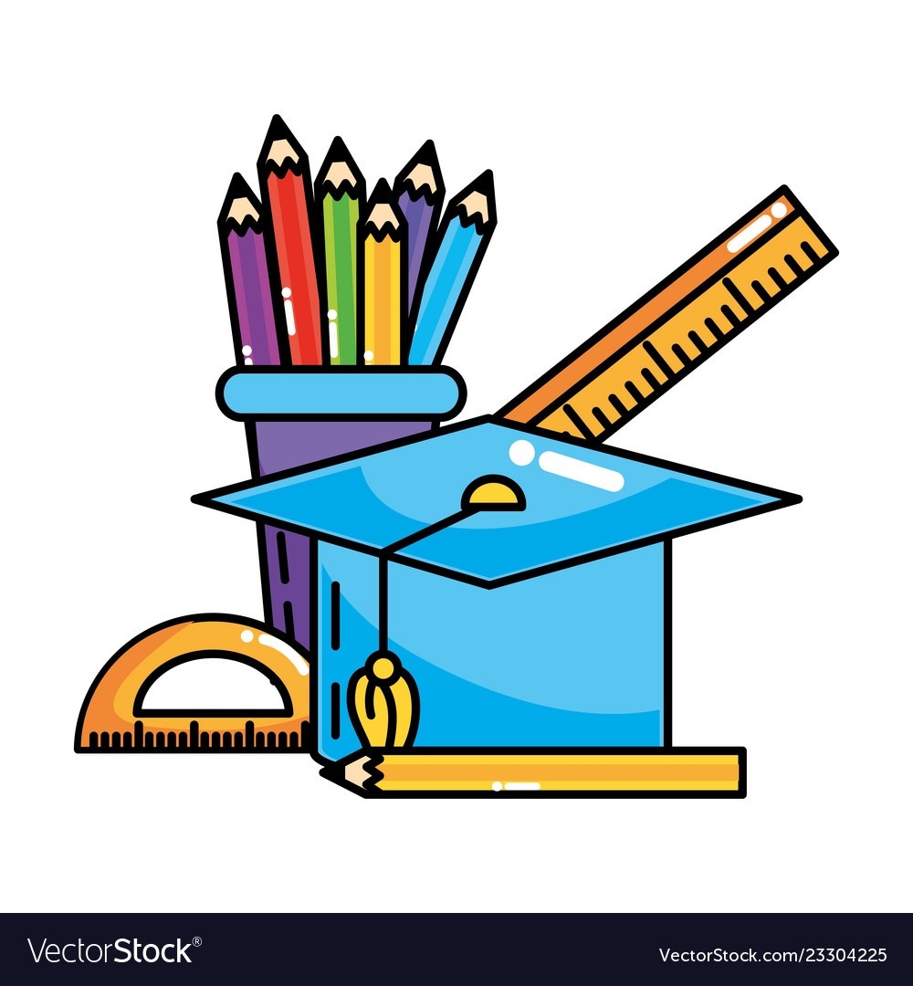 Study element cartoon Royalty Free Vector Image