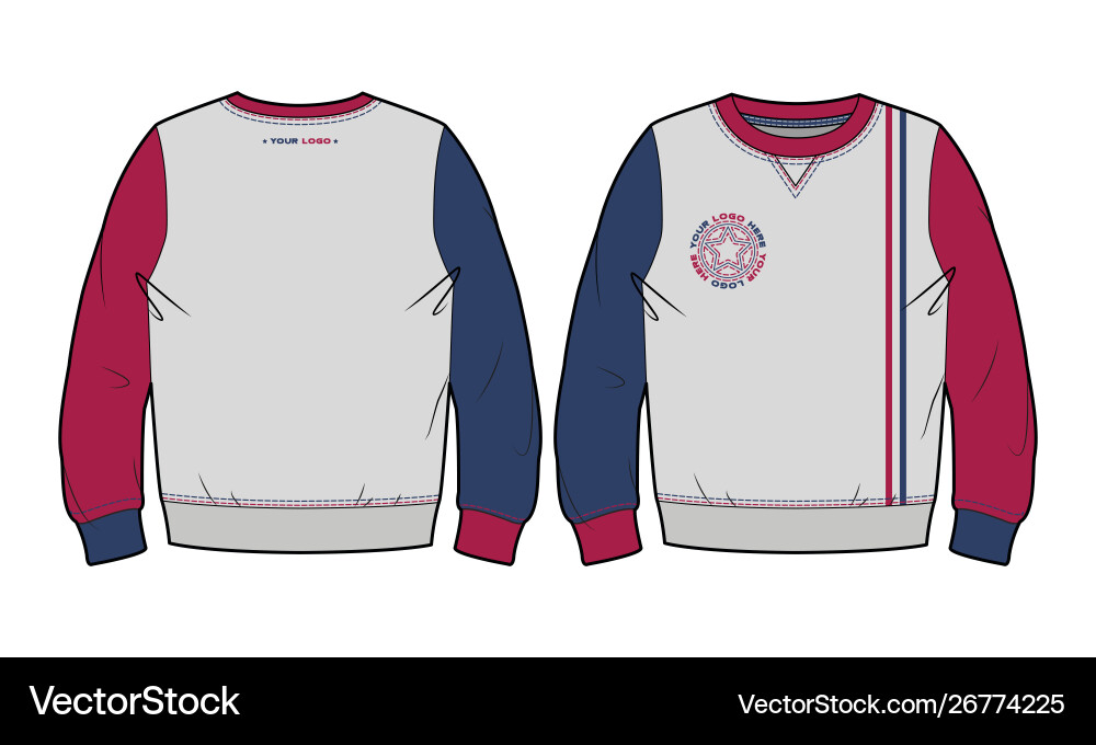 Sweatshirt with contrasting details Royalty Free Vector