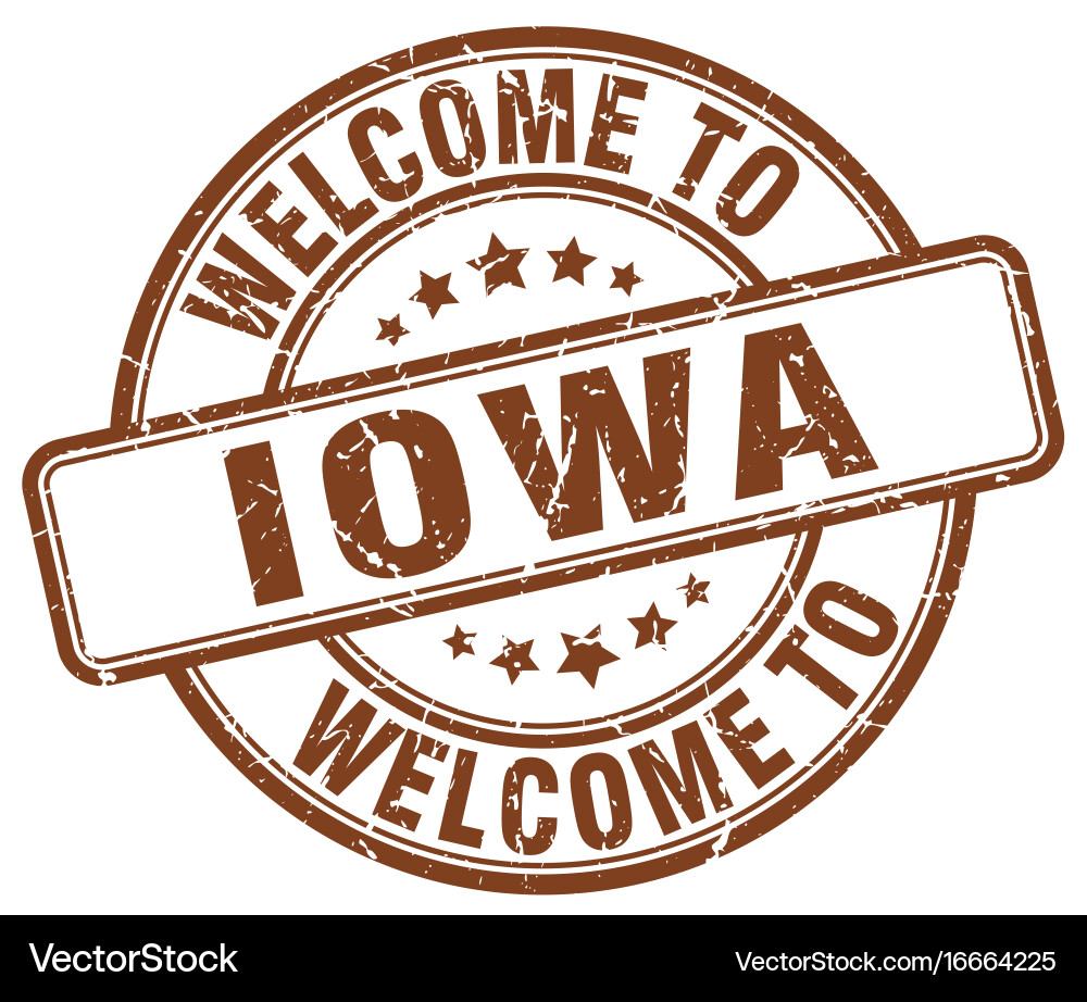 Welcome to iowa Royalty Free Vector Image - VectorStock