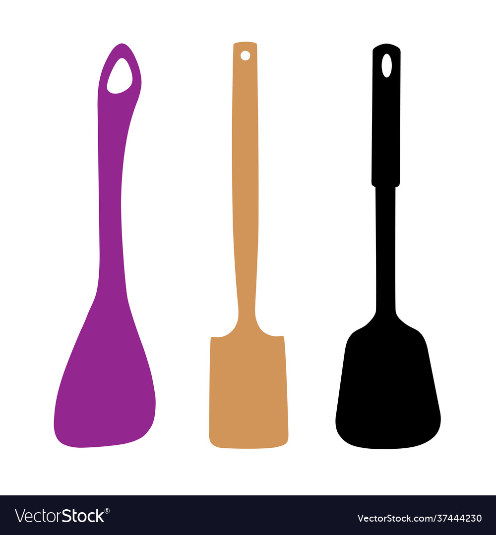 A set kitchen spatulas Royalty Free Vector Image