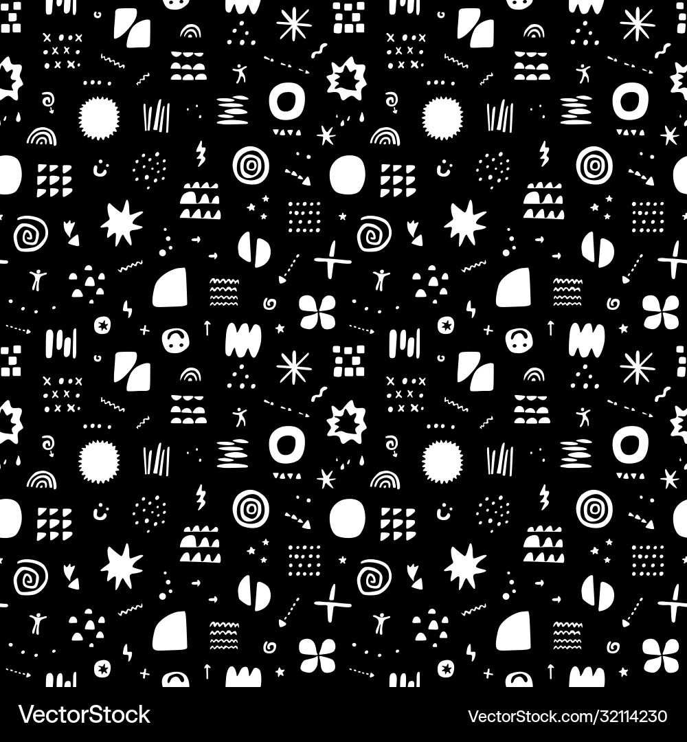 Abstract symbols and signs - seamless Royalty Free Vector
