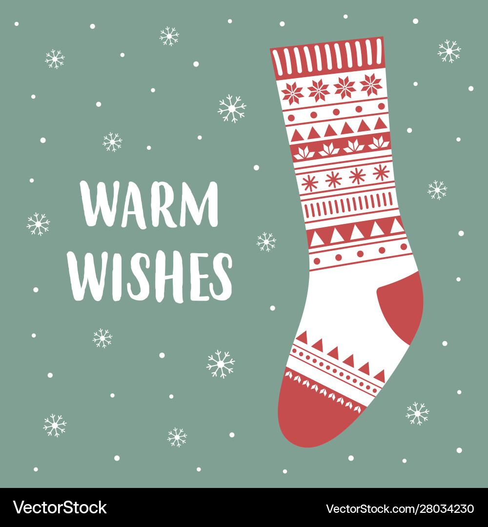 Cute card warm wishes Royalty Free Vector Image
