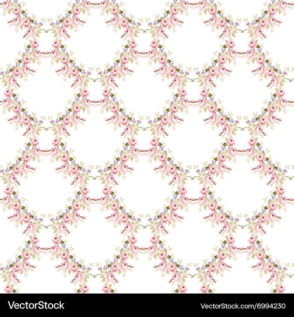 Floral pattern with little pink roses Royalty Free Vector