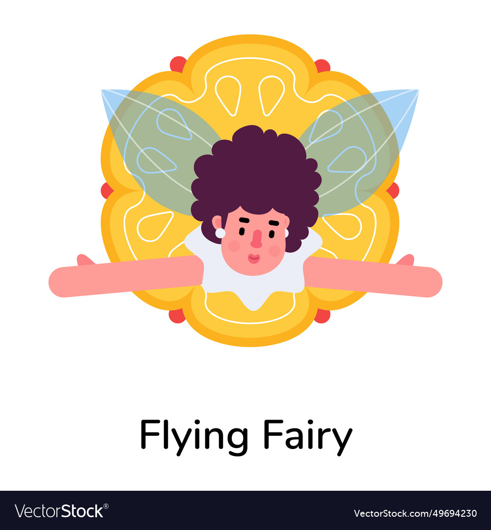 Flying fairy Royalty Free Vector Image - VectorStock