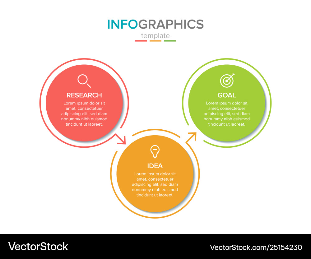 Infographic label template with icons 3 Royalty Free Vector