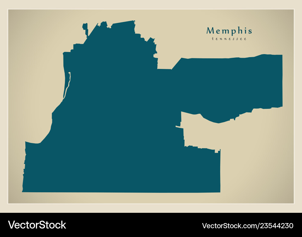 Modern city map - memphis tennessee Royalty Free Vector