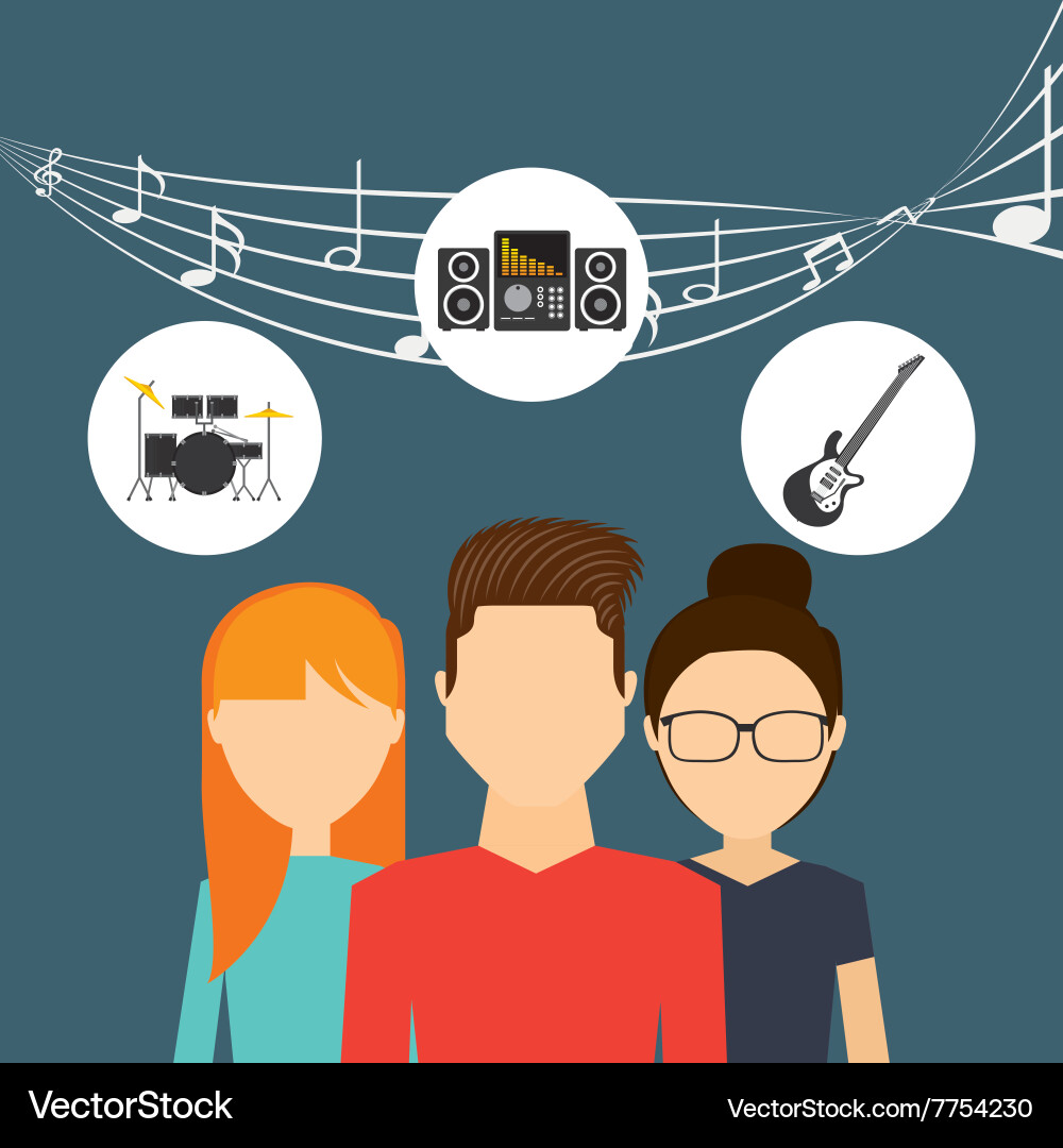 Music lifestyle design Royalty Free Vector Image