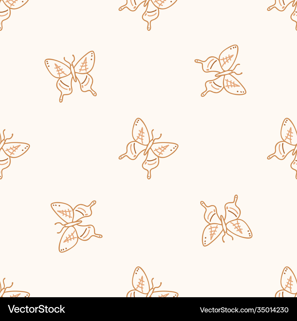 Seamless background butterfly gender neutral Vector Image